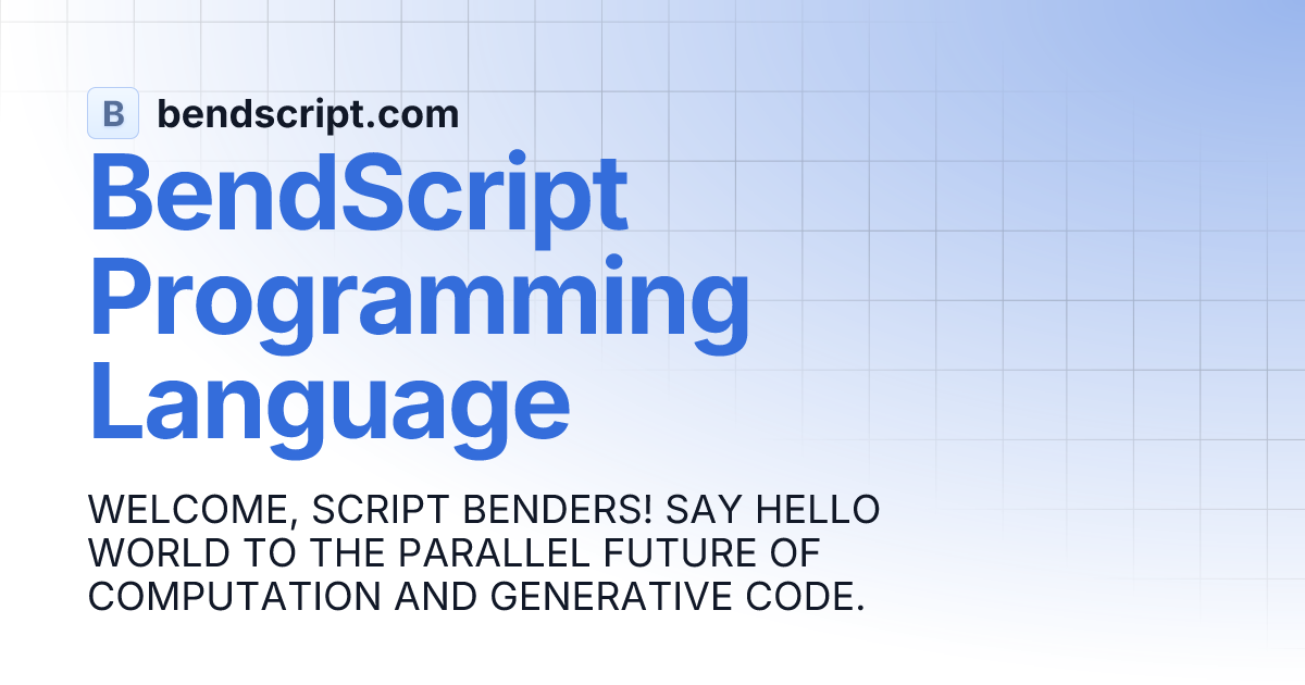 BendScript Programming Language | bendscript.com